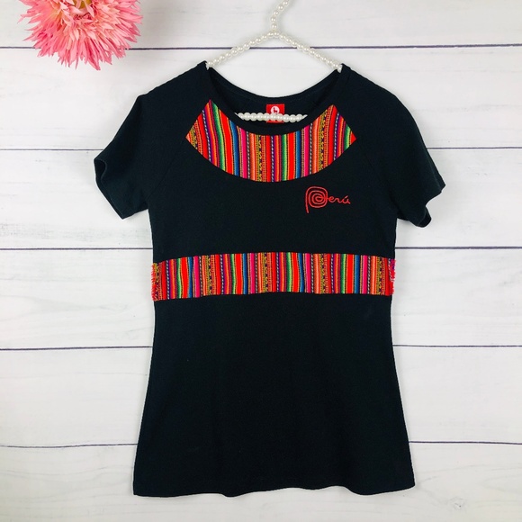 Lama | Tops | Peru Lama Peruvian Lima Womens Black Shirt | Poshmark